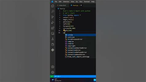 make a heart ️ with python python programming program code