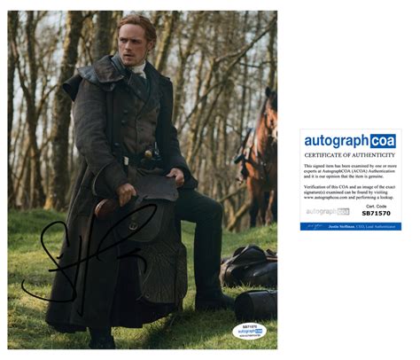 Sam Heughan Outlander Signed Autograph 8x10 Photo Acoa Outlaw Hobbies
