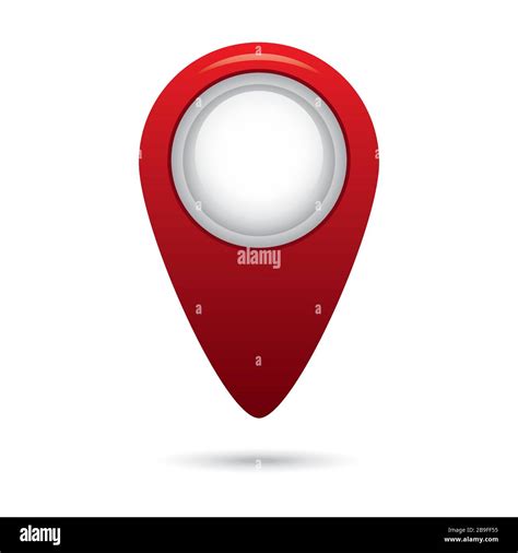 Red Empty Navigation Map Pointer Marker Icon Stock Vector Image And Art