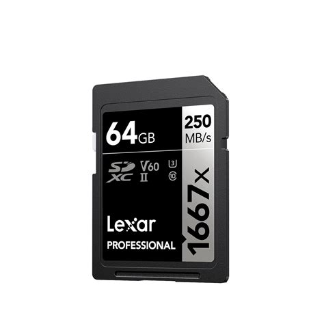 Lexar® 64GB / 128GB / 256GB Professional 1667x SDXC™ UHS-II Card SILVER ...
