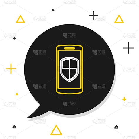 线金钱保护图标隔离在白色背景。金融安全，银行账户保护，资金交易安全。色彩斑斓的轮廓的概念。向量