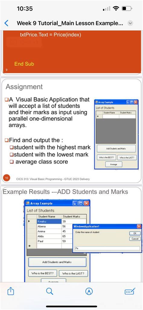 solved assignment a visual basic application that will
