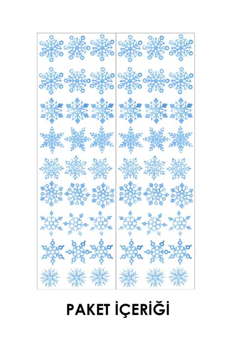 Kar Taneleri Yılbaşı Duvar Cam Sticker