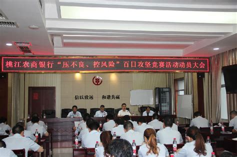 桃江农商银行召开压不良控风险百日攻坚竞赛活动动员大会 湖南省农村信用社联合社