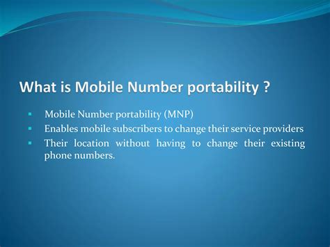 Mobile Number Portability Ppt PPTX