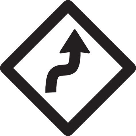 Curves Ahead Icon