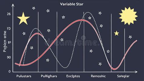 Variable Star Light Curve Astronomy Science Stellar Variations Vector Design Generative Ai