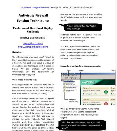 Antivirus Firewall Evasion Techiniques Expert Training