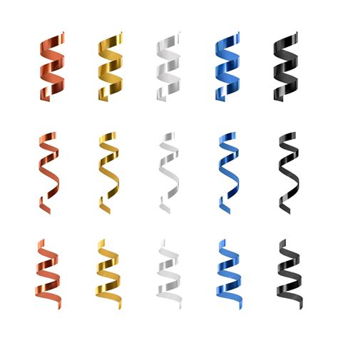 Premium Vector Vector 3d Glossy Realistic Serpentine Colorful Design Elements Vector