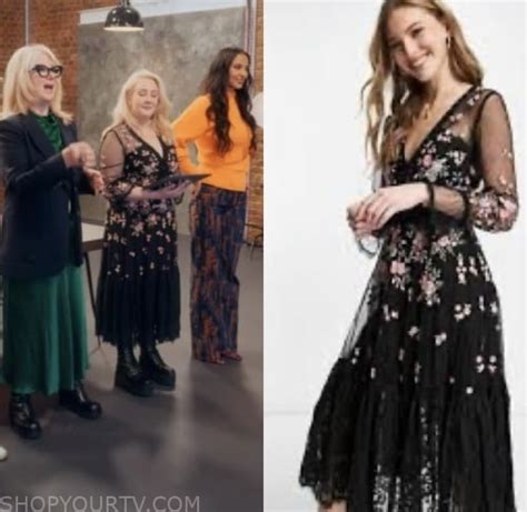 Glow Up Season 4 Episode 3 Black Floral Mesh Dress Shop Your Tv
