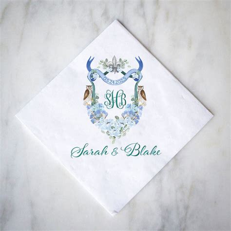 Full Color Owl Crest 3ply Napkins Gb Design House