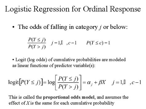 Logistic Regression Logistic Regression Dichotomous Response Variable And