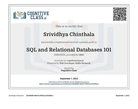 Srividhya Chinthala On Linkedin Sql Database Ibm