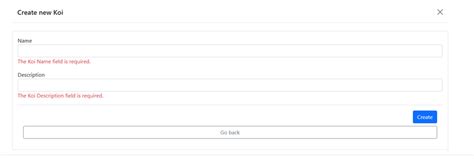 how to trigger error message when client side validation on modal