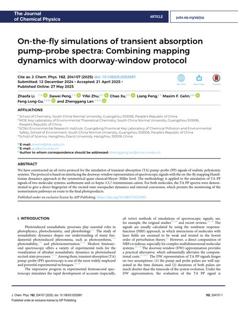 On The Fly Simulations Of Transient Absorption Pumpprobe Spectra Combining Mapping Dynamics