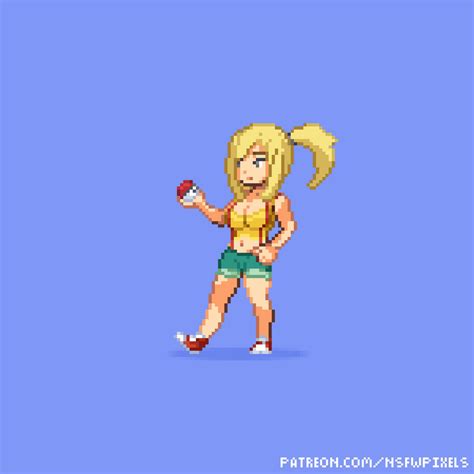 Cynthia As Misty Pokemon Pixel Animated By Nsfwpixelart On Deviantart