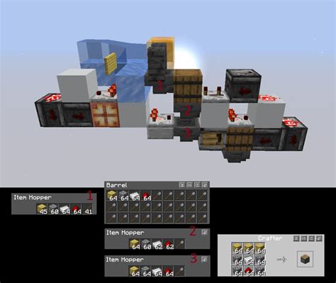 1 Wide Tileable Crafter For Recipes With Up To 4 Ingredients Piston Shown As Example R