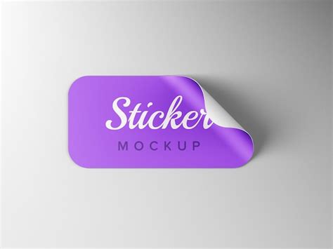 Premium Psd Sticker Mockup Template