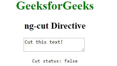 Angularjs Ng Cut