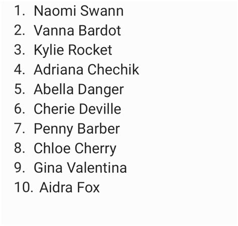 What Do Yall Think Of My Current Top 10 Rpornstarvspornstar