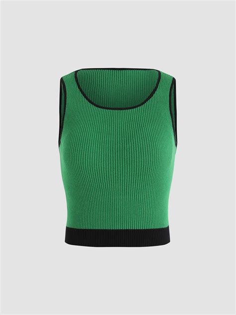 Patchy Cut Out Rib Knit Top Cider