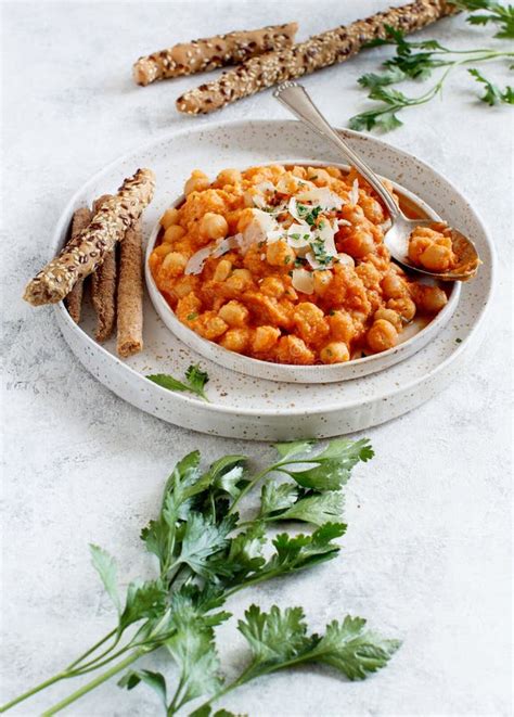 Indian Chana Masala Or Chickpea Curry Stock Image Image Of Healthy Vegan