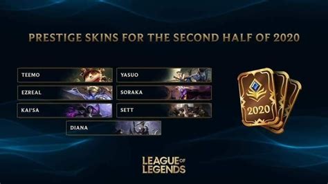 💛💎tabla De Skin Prestigiosas 2020💎💛 League Of Legends En Español Amino