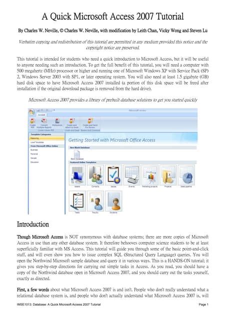 01 Laboratory Exercise 1 Design A Simple Database Application Pdf