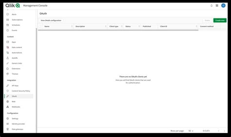 Create A SPA OAuth2 Client Qlik Developer Portal
