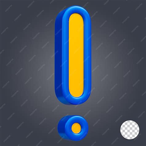 Premium Psd Exclamation Mark 3d Icon