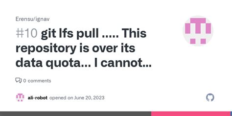 Git Lfs Pull This Repository Is Over Its Data Quota I Cannot