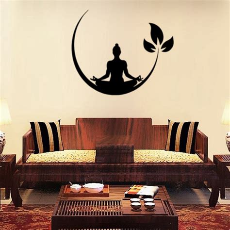 Yoga Meditation Wall Stickers Buddhist Zen Wall De Grandado