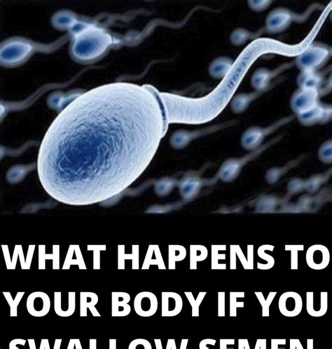 What Happens To Your Body If You Swallow Semen Precious Health
