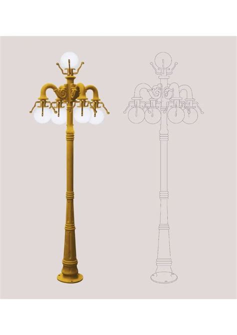 Mild Steel Single Arm Decorative Poles Fancy Pole Street Light Pole