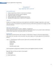 Assignment Spring Pdf Isom Business Applications Programming Assignment Due Th