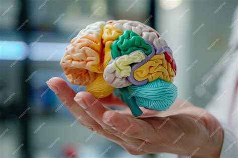 Docteur Avec Modèle Danatomie Du Cerveau Humain Et Tablette Journée