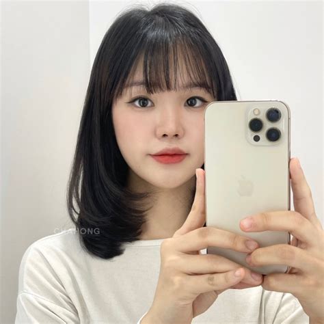 차홍룸 중단발 보더펌 중간머리 레이어드컷 네이버 블로그