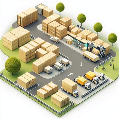 A Graphical Representation Of The Freight Shipping Process Including Warehousing And
