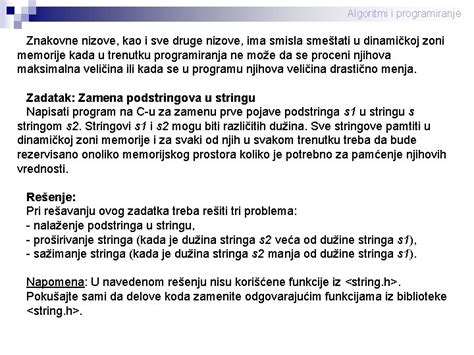 Algoritmi I Programiranje Programski Jezik C Algoritmi I