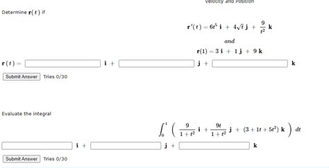 Solved Determine R T If R T 6t5i 4tj T29k And Chegg Com