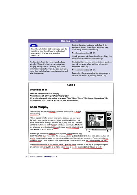 English Reading Exercises Exercises English Docsity