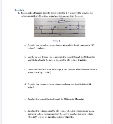 Solved Questions 1 Superposition Theorem Consider The Chegg