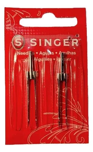 Aguja Doble Para Máquina Marca Singer Con 2 Piezas Envío gratis