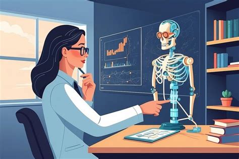 Premium Photo Illustration Of A Teacher Using Ai Algorithms For