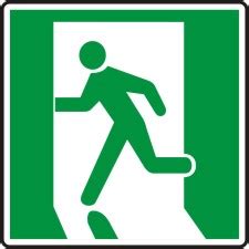 Running Man Emergency Exit Safety Sign Safety Signs And Labels