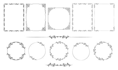 Premium Vector Vector Frames Black On A White Background
