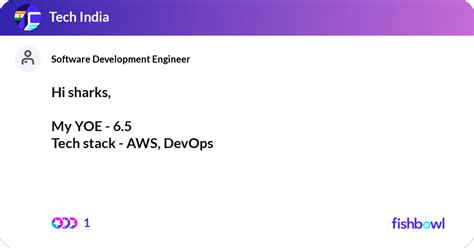 Hi Sharks My Yoe Tech Stack Aws Devops Fishbowl