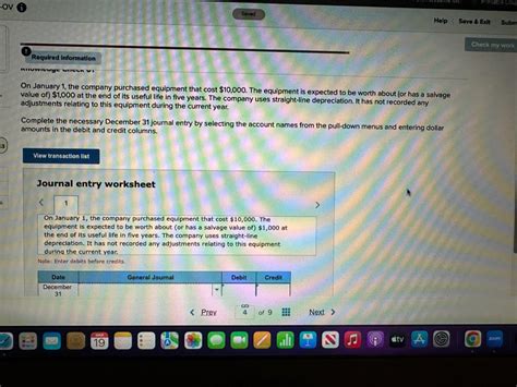 Solved On January 1 The Company Purchased Equipment That