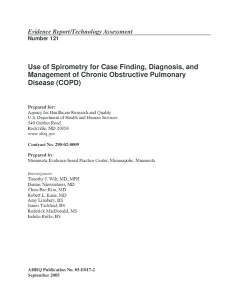 Pdf Use Of Spirometry For Case Finding Diagnosis And Management Of