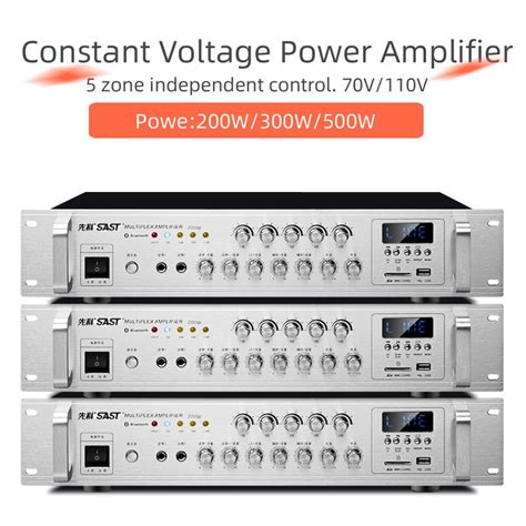 70v 110v Constant Voltage Out Speaker Power Amplifier Class Background Music Public Address